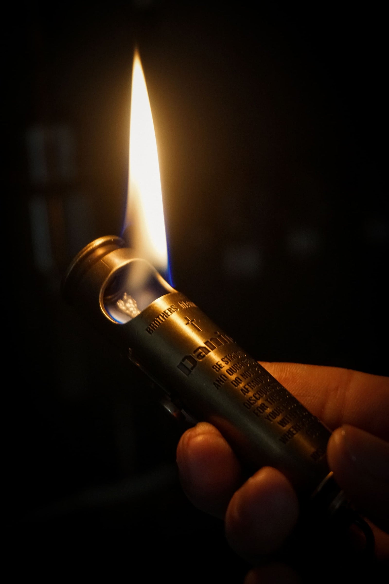 Engraved Brass Lighter with Bible Verse – Large Classic | WEDO